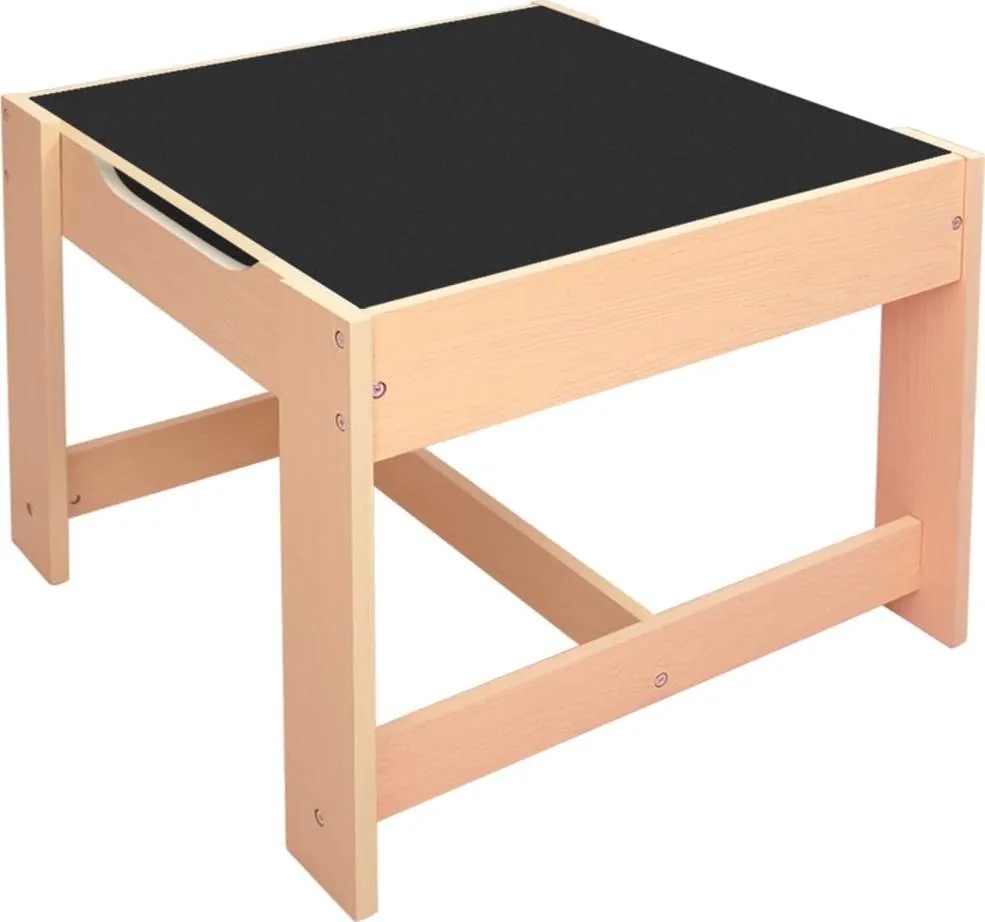 vidaXL Dětský stůl se 2 židlemi MDF [80284] Barva: Hnědá