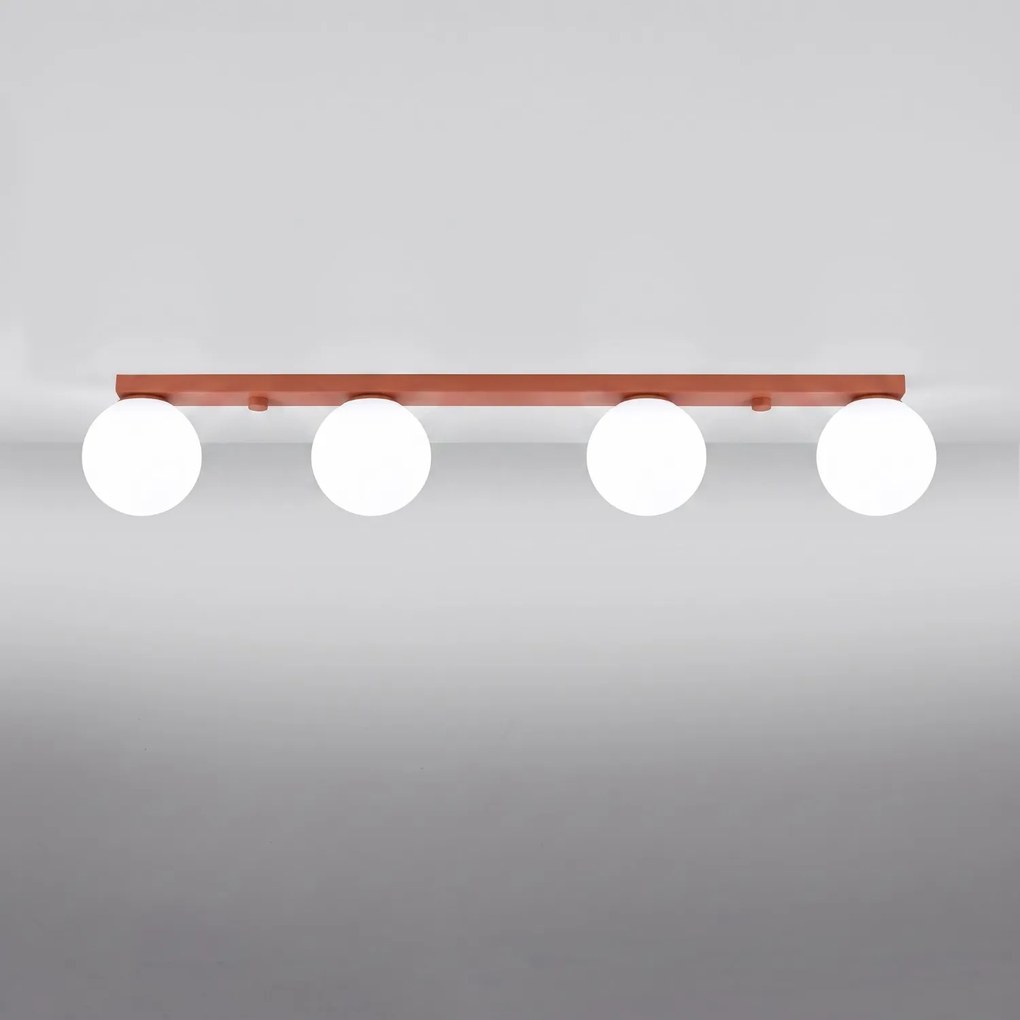 Sollux Lighting Stropní svítidlo YOLI 4 okrově červené