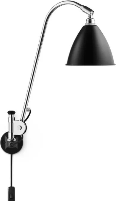 Gubi Nástěnná lampa Bestlite BL6 s vypínačem, black