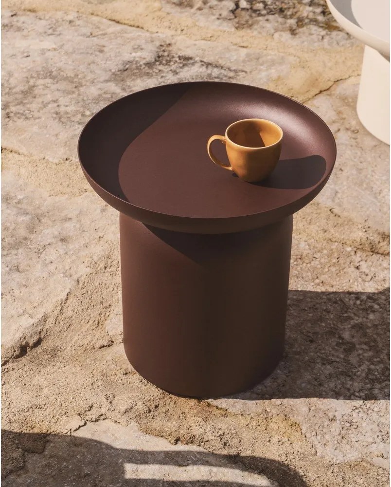 Kovový kulatý zahradní stolek ø 45 cm Arcola – Kave Home