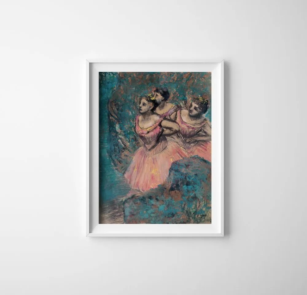 Retro plakát Tři tanečnice Edgar Degas