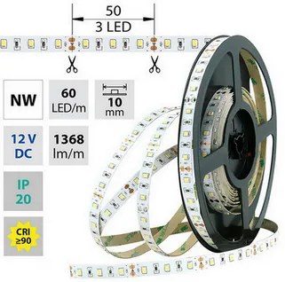 LED pásek McLED 12V neutrální bílá CRI90 š=10mm IP20 14,4W/m 60LED/m SMD2835 ML-121.701.60.2