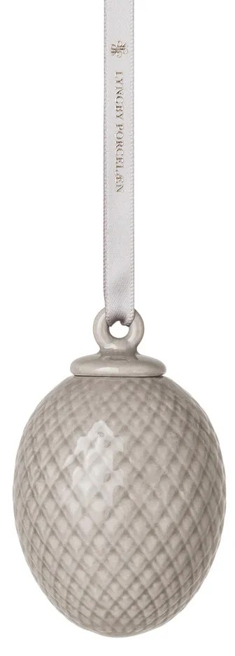 Lyngby Porcelæn Velikonoční vajíčko Rhombe - Warm Grey