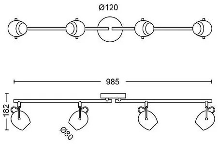 LED Bodové svítidlo Philips Rivano 50614/31/P0 4x4,3W bílé 2700K