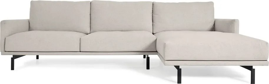 Béžová rohová pohovka Kave Home Galene, pravý roh, 254 cm