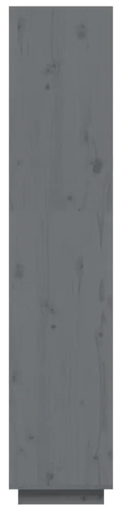 Petromila Knihovna / dělicí stěna šedá 40 x 35 x 167 cm masivní borovice