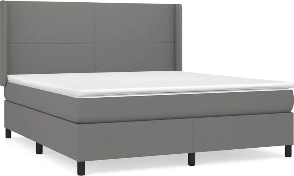 Box spring postel s matrací tmavě šedá 160x200 cm textil 3131282