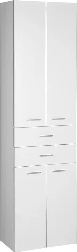 Aqualine Aqualine, ZOJA/KERAMIA FRESH skříňka vysoká 50x184x29cm, bílá, zásuvky, 51291