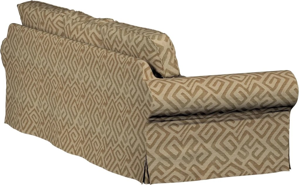 Potah na pohovku IKEA Ektorp 3-místná rozkládací, NOVÝ MODEL 2013 barva béžová látka pletený vzor, vzorované
