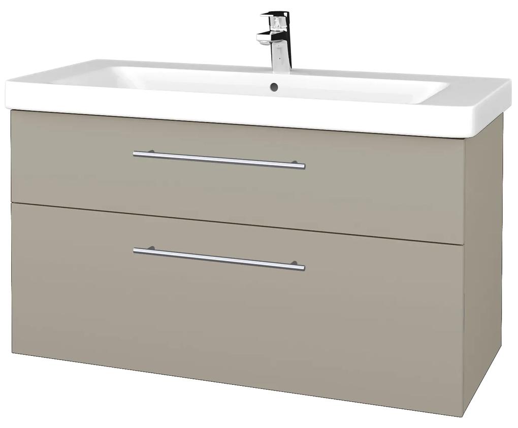 Dřevojas Koupelnová skříň Q MAX SZZ2 105 Varianta: N01 Bílá lesk / Úchytka T01 / IND Individual