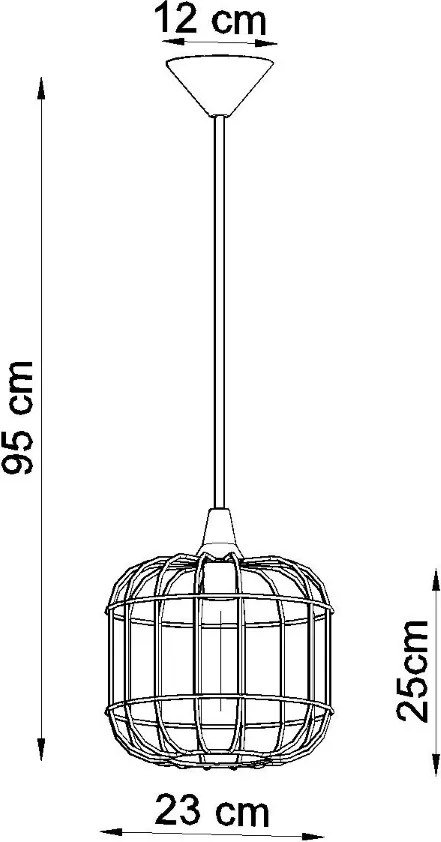 Sollux Lighting Závěsné svítidlo CELTA černé