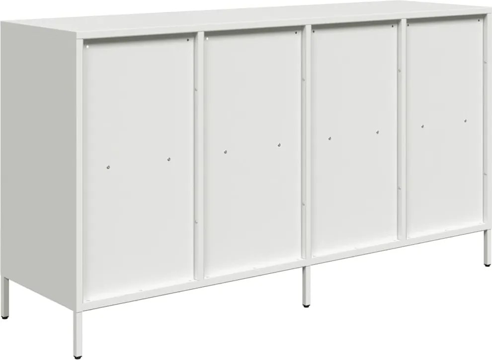 Příborník bílý 135 x 39 x 73,5 cm ocel válcovaná za studena 3307166