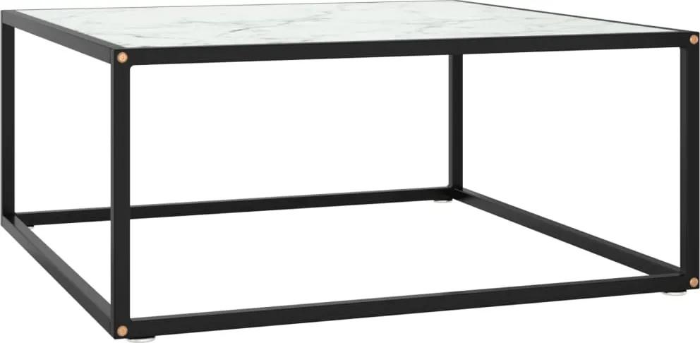 vidaXL Konferenční stolek s m sklem 80 x 80 x 35 cm [322877] Barva: marble black