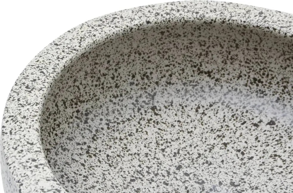 Umyvadlo na desku šedé kulaté Φ 41 x 14 cm keramika 155064