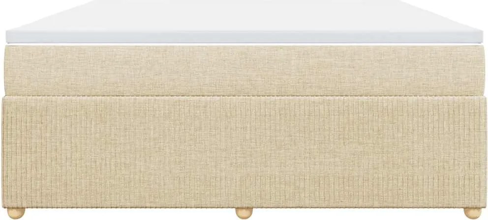 Box spring postel s matrací krémová 180x200 cm textil 3285593