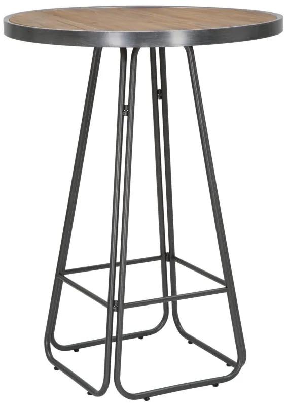 Kulatý barový stolek Mauro Ferretti Dara 80x106 cm, tmavě šedá/hnědá