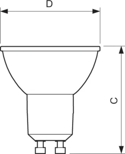 LED žárovka GU10 Philips MV 4,6W (50W) studená bílá (6500K), reflektor 36°