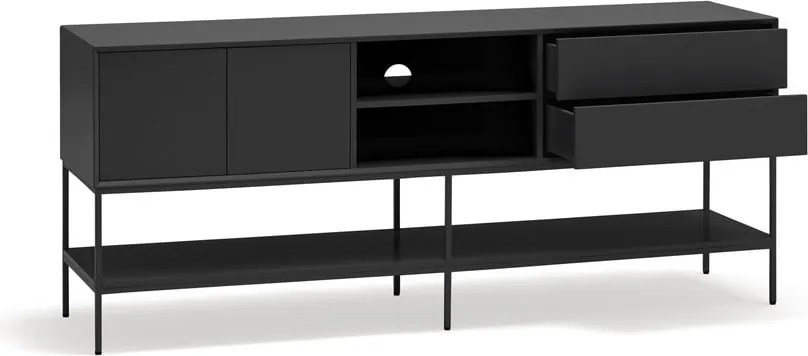 Černý TV stolek 175x74x45 cm Platt – Teulat