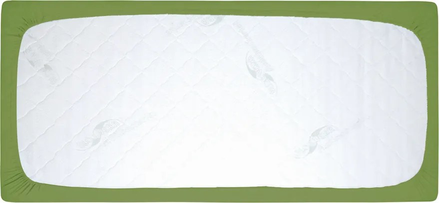 Jersey prostěradlo tmavě zelené na výšku matrace do 20 cm Velikost: 90 x 200