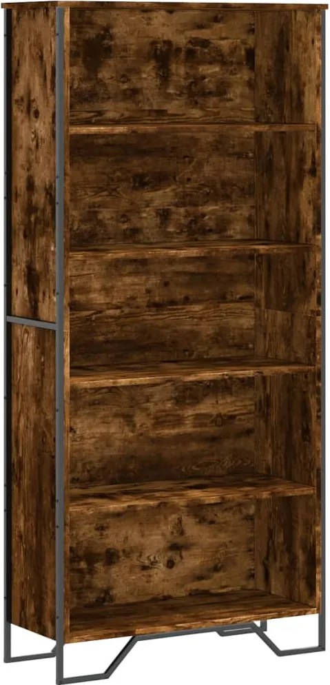 Knihovna kouřový dub 80 x 31 x 169 cm kompozitní dřevo 3295314
