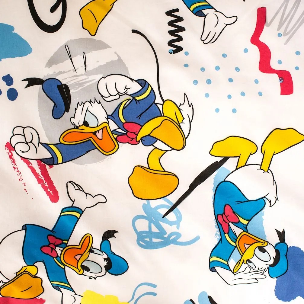 Jerry Fabrics Bavlněné povlečení 140x200 + 70x90 cm - Kačer Donald "03"