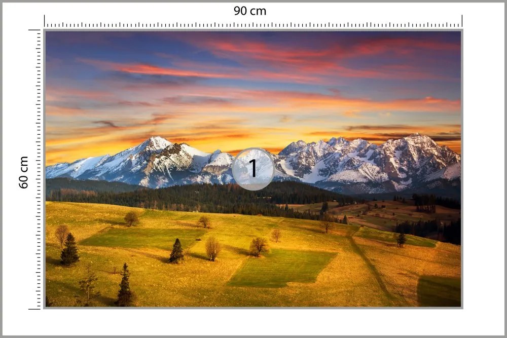 Fototapeta Tatry Při Západu Slunce Omyvatelný vlies 104x70.5