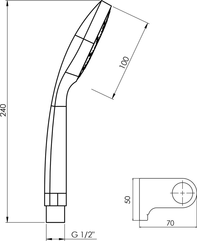 Aqualine Betty 11453 sprchová souprava chrom