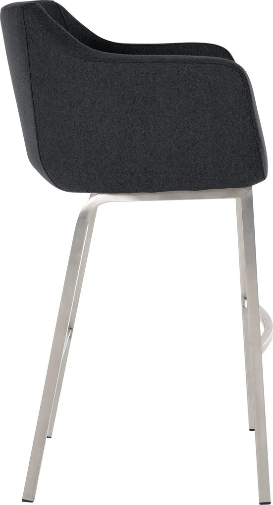 Barová židle Monea E plsť – antracitová
