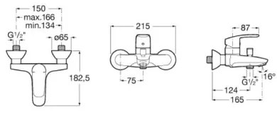 Roca A5A0298C00 - Vanová baterie MONODIN lesklý chrom