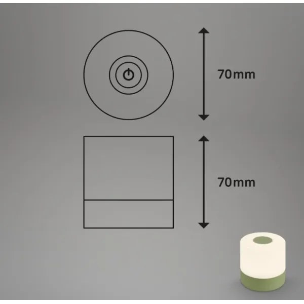 Briloner 7461019 - LED Stmívatelná nabíjecí stolní lampa LED/2W/5V IP44 zelená