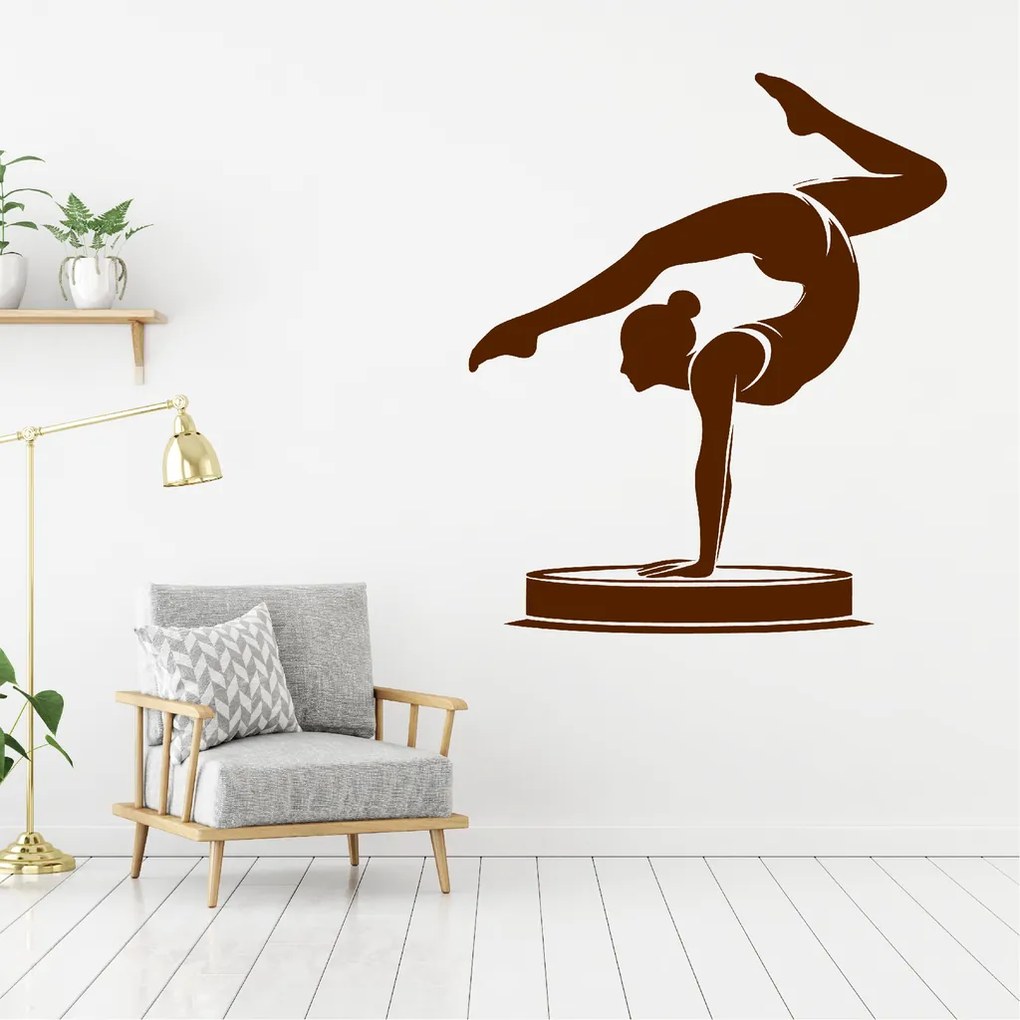 Živá Zeď Samolepka na zeď Moderní gymnastika Barva: černá