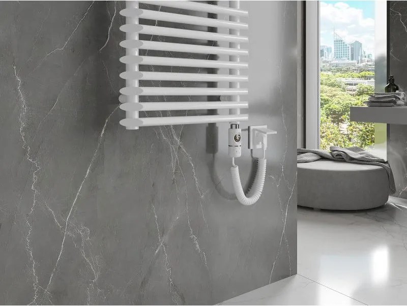 Mexen Akan, elektrické topné těleso 1080x500 mm + topná tyč 900 W, bílá, W121-1080-500-2900-20