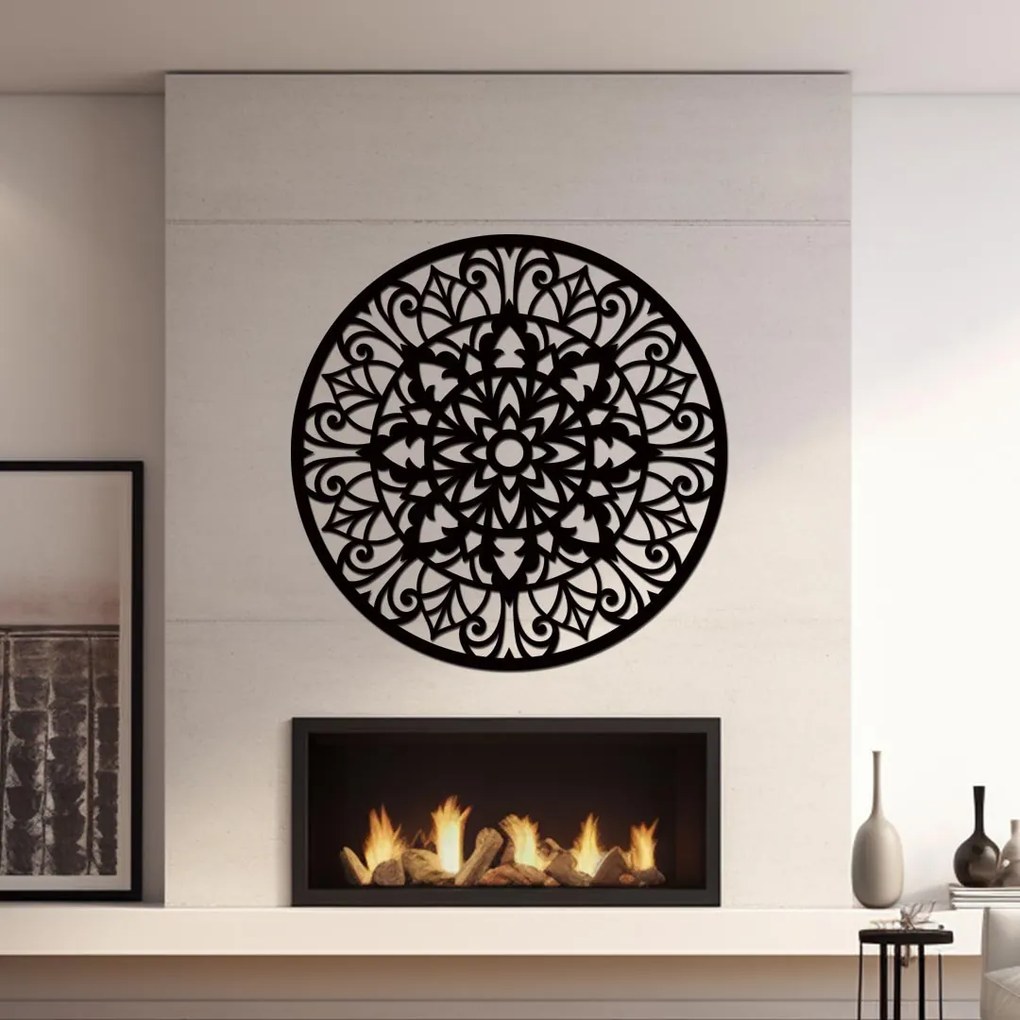 dřevo života Dřevěná mandala NADĚJE Zvolte barvu dekoru: Černá, Zvolte rozměr Ø (cm): 60