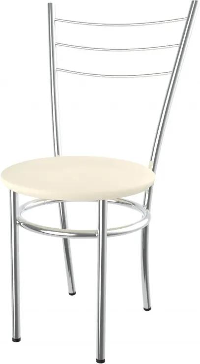 Kovová jídelní židle čalouněný sedák Marina