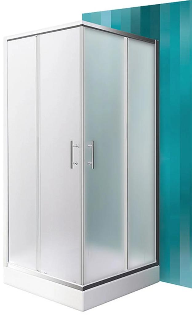ROLTECHNIK Čtvercový sprchový kout s dvoudílnými posuvnými dveřmi ORLANDO NEO/900 brillant/matt glass N0655
