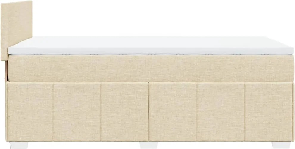 Box spring postel s matrací krémová 80 x 200 cm textil 3286893