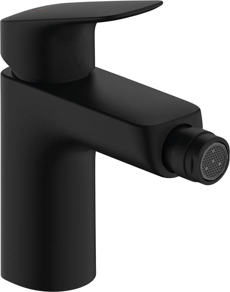 Hansgrohe Logis, bidetová baterie 100 s odtokovou garniturou s táhlem, černá matná, HAN-71200670