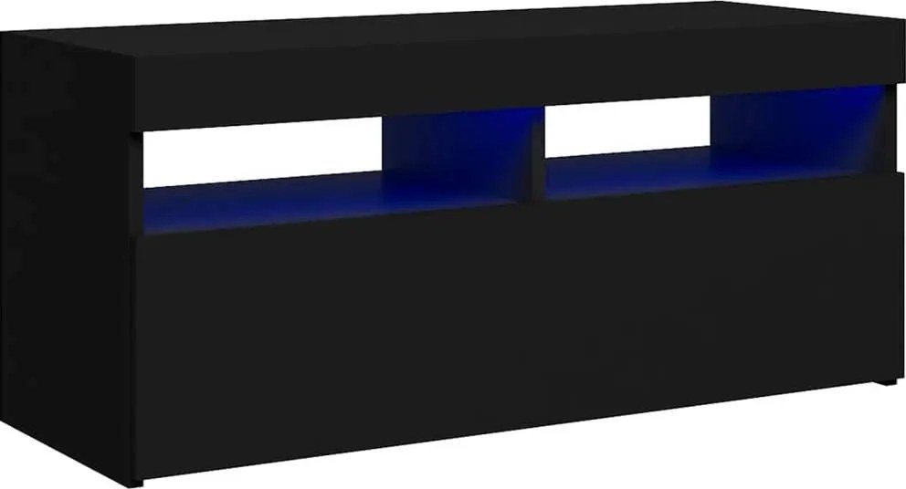 vidaXL TV skříňka s LED osvětlením 90x35x40 cm [804383] Barva: Černá