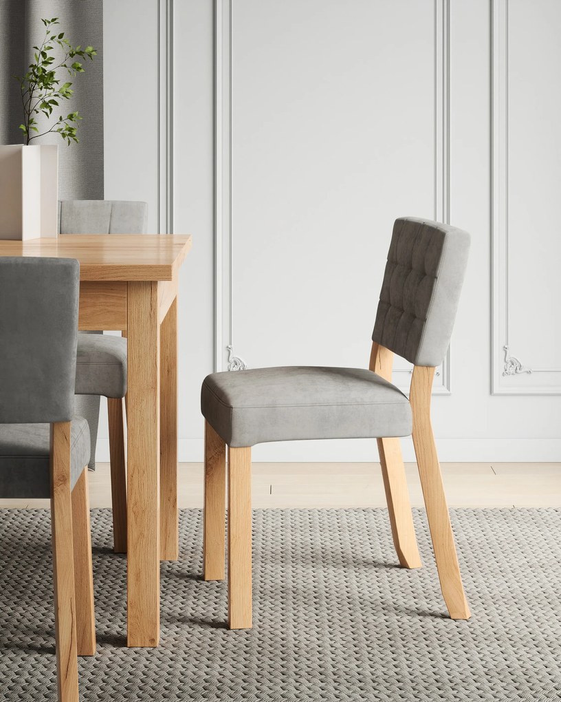 ADRK Furniture Sada stůl s židlemi RODOS 80 SE-ROD-80-CG