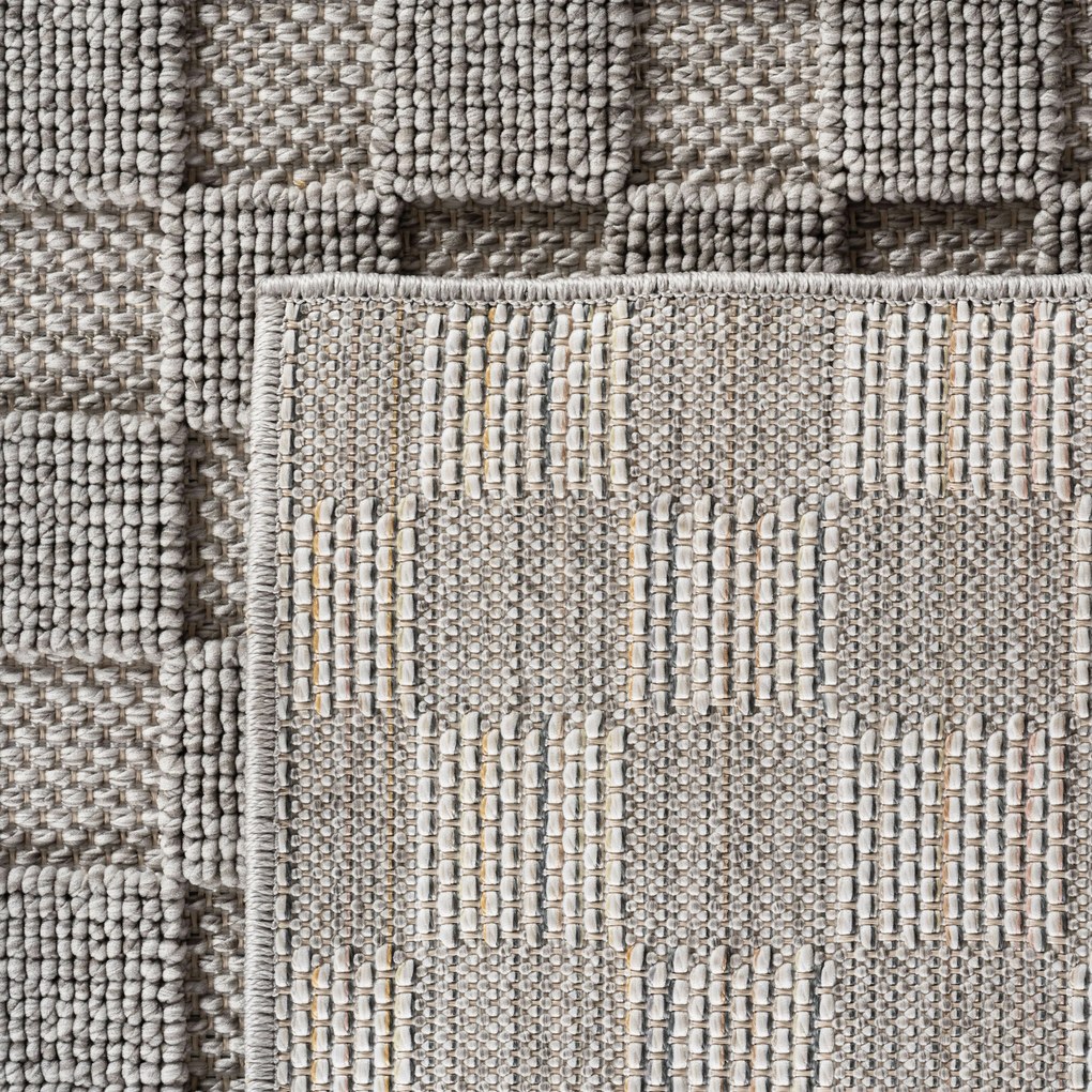Ayyildiz, Kusový koberec Helix 2203 silver kruh, 80x80, šedá, chodba / předsíň