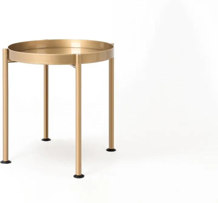 Konferenční stolek ve zlaté barvě Custom Form Hanna, ø 40 cm