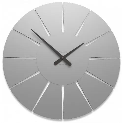 Designové hodiny 10-212 CalleaDesign Extreme M 60cm (více barevných variant) Barva stříbrná-2 - RAL9006 Dýha tmavý dub - 83