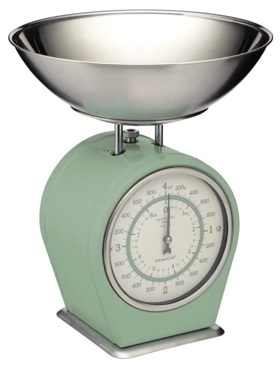 Zelená kuchyňská váha Kitchen Craft Living Nostalgia, 4 kg