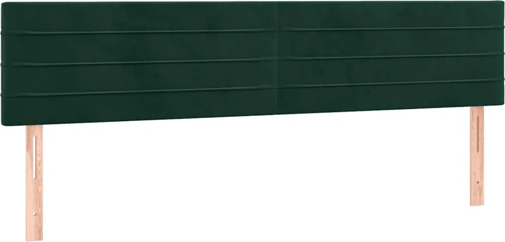 Box spring postel s matrací tmavě zelená 200x200 cm samet 3141386
