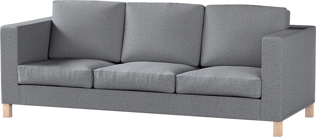 Potah na pohovku IKEA  Karlanda 3-místná nerozkládací, krátký barva šedá látka pletený vzor