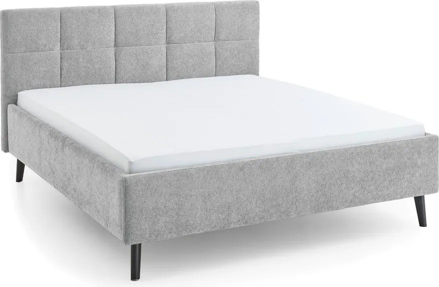 Šedá čalouněná dvoulůžková postel bez roštu 180x200 cm Nova – Meise Möbel