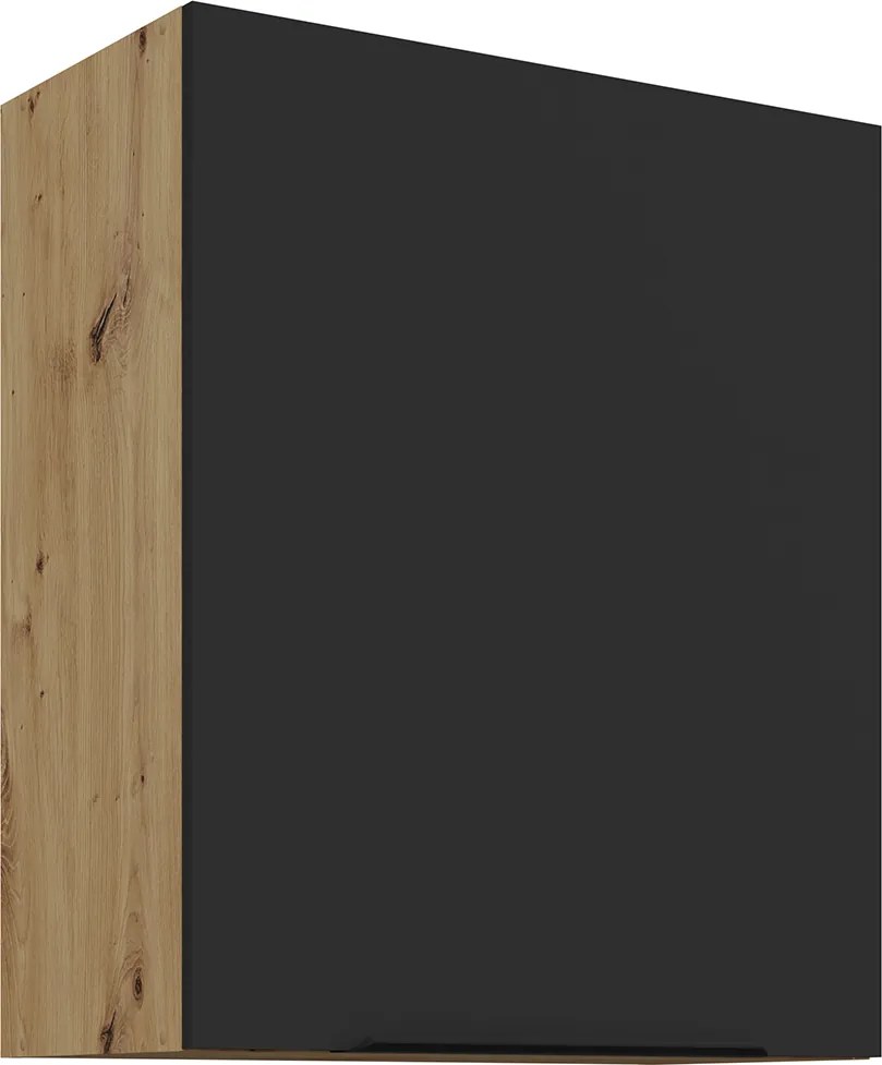 ARIA ac | horní skříňka 60 G-72 1F policová | 60 cm | ANTI FINGERPRINT povrch | artisan/černá