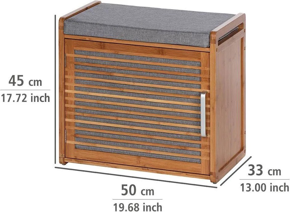 Bambusový botník BAHARI s polštářem, Wenko