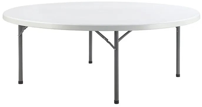 TENTino Kulatý skládací stůl průměr 200 cm, bílý, STL180K