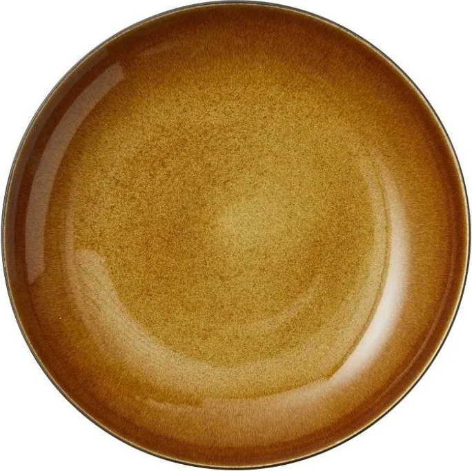 Černá/jantarová mísa z kameniny ø 40 cm Gastro Black/Amber – Bitz